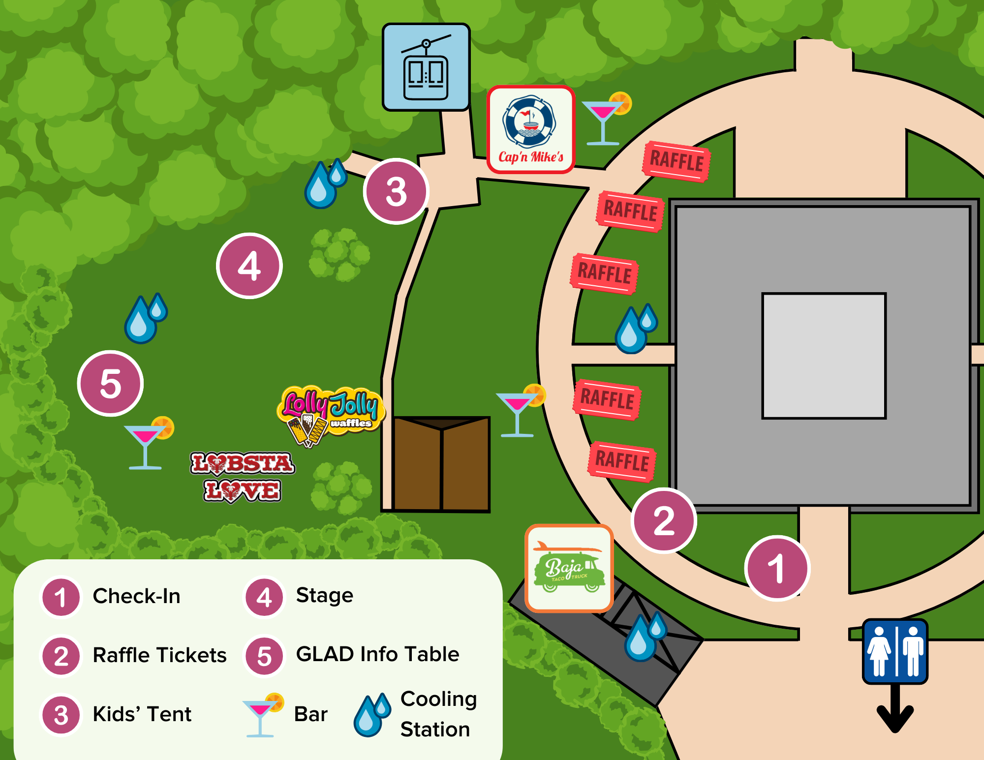 2024 Summer Party Site Map - GLAD Law
